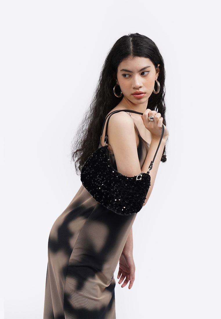 Black Sequin Sling Bag – COLORBOX - Indonesia