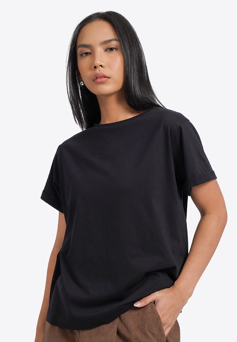 Basic Short Sleeve T-Shirt Black – COLORBOX - Indonesia