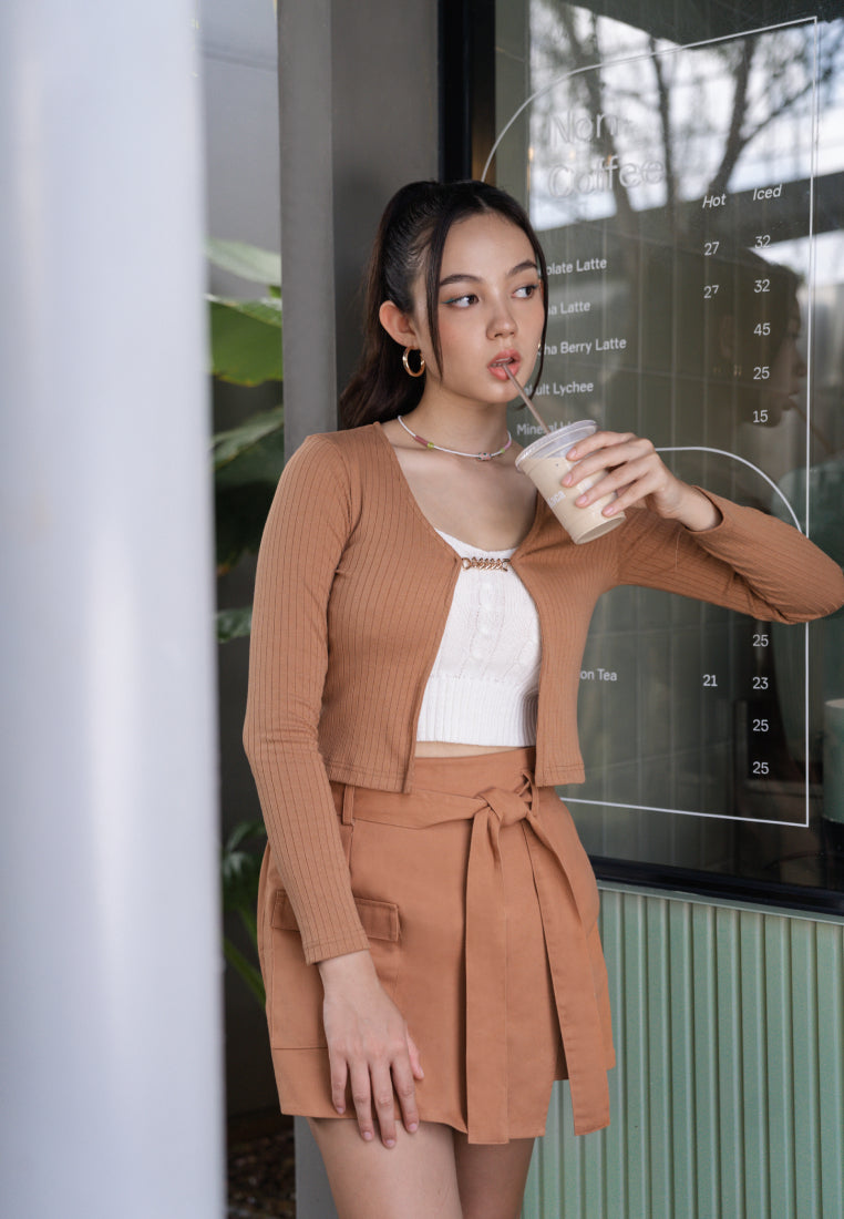 Cardigan with Front Chain Details – COLORBOX - Indonesia