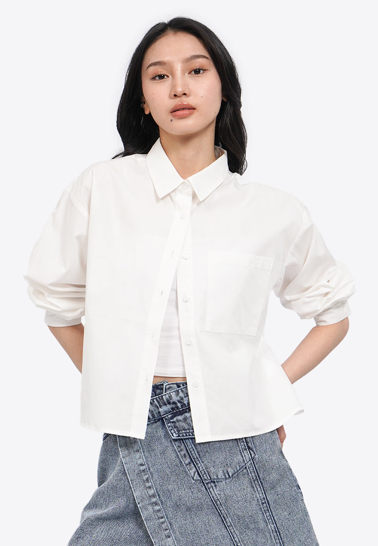 Long Sleeve Boxy Shirt – COLORBOX - Indonesia