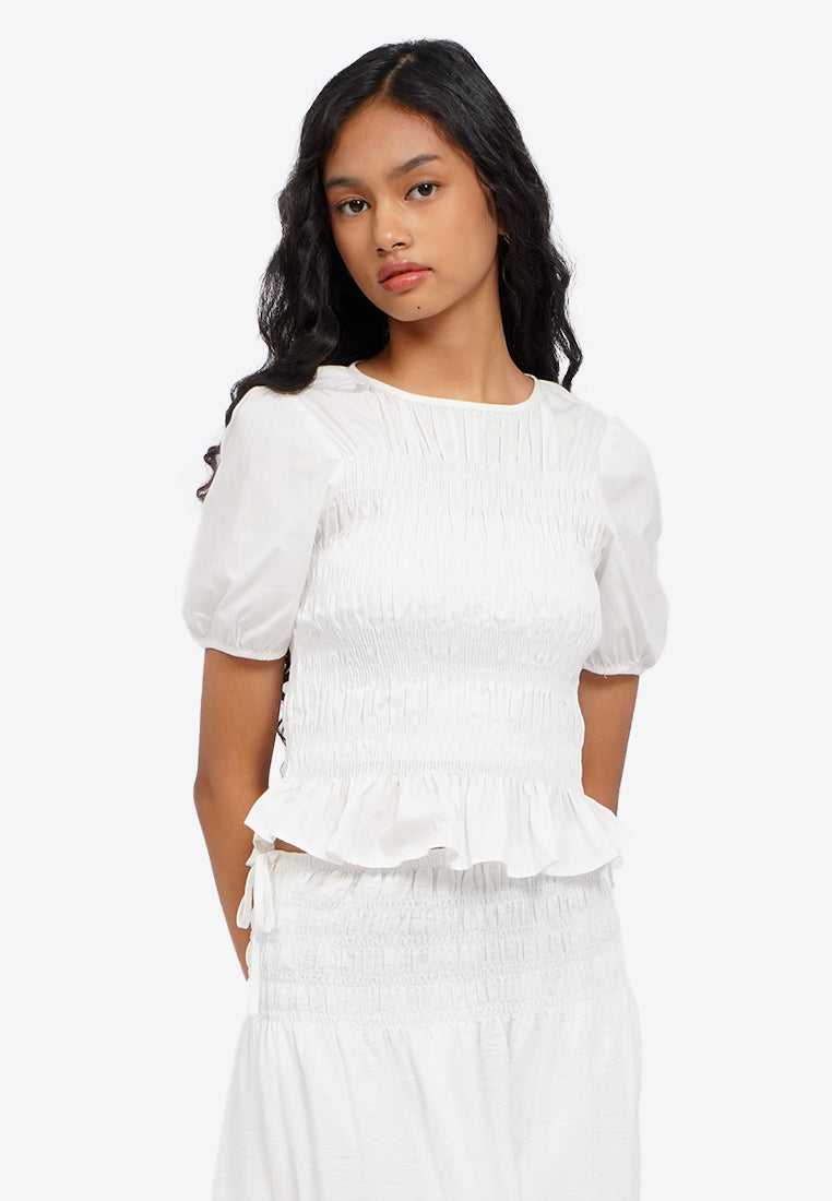 Short Sleeve Smocked Top – COLORBOX - Indonesia
