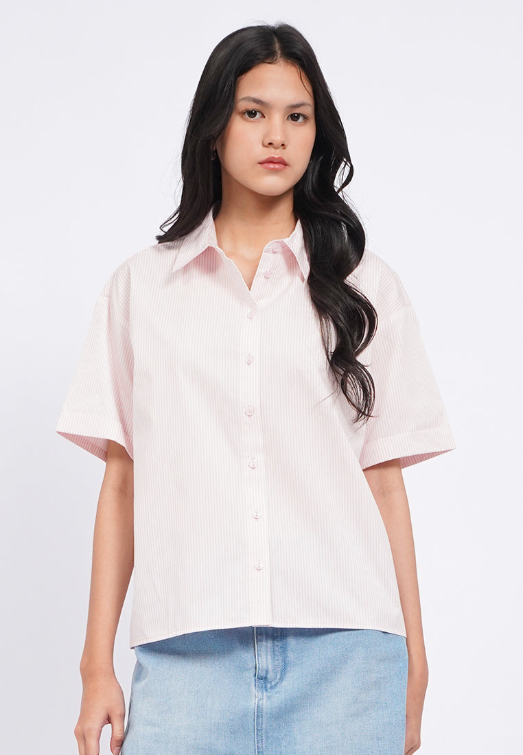 Regular Fit Short Sleeve Stripe Shirt – COLORBOX - Indonesia
