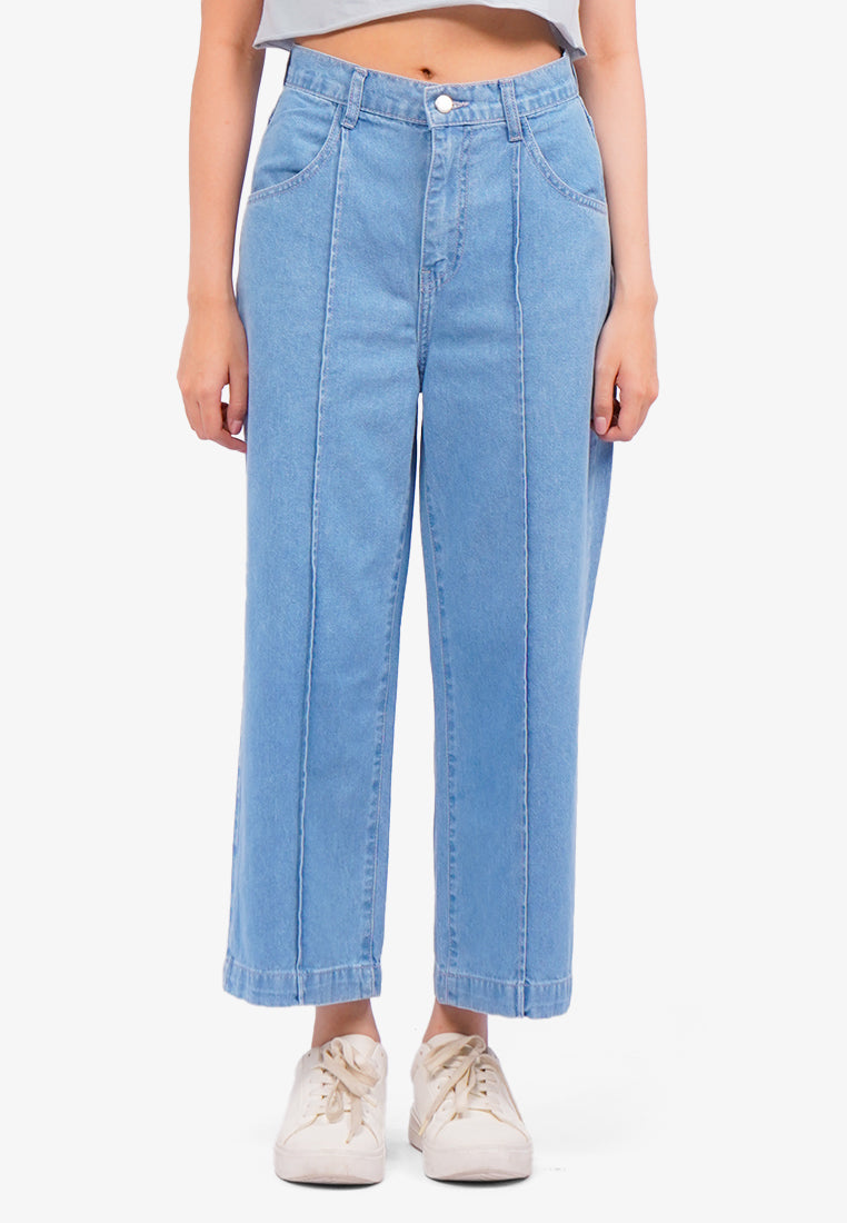 Creased Denim Cullotes L.Blue – COLORBOX - Indonesia