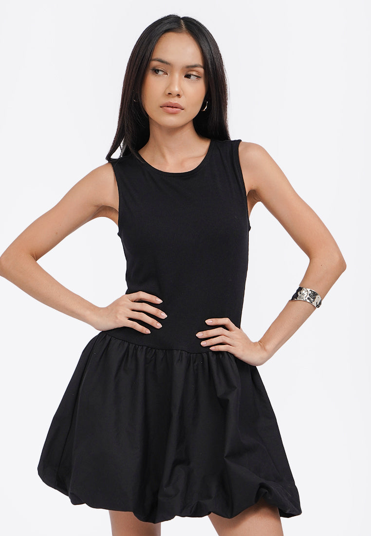 Sleeveless Balloon Mini Dress – COLORBOX - Indonesia