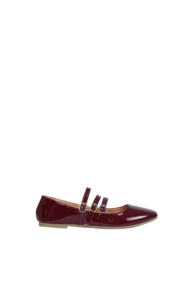 Maroon Flat Shoes – COLORBOX - Indonesia