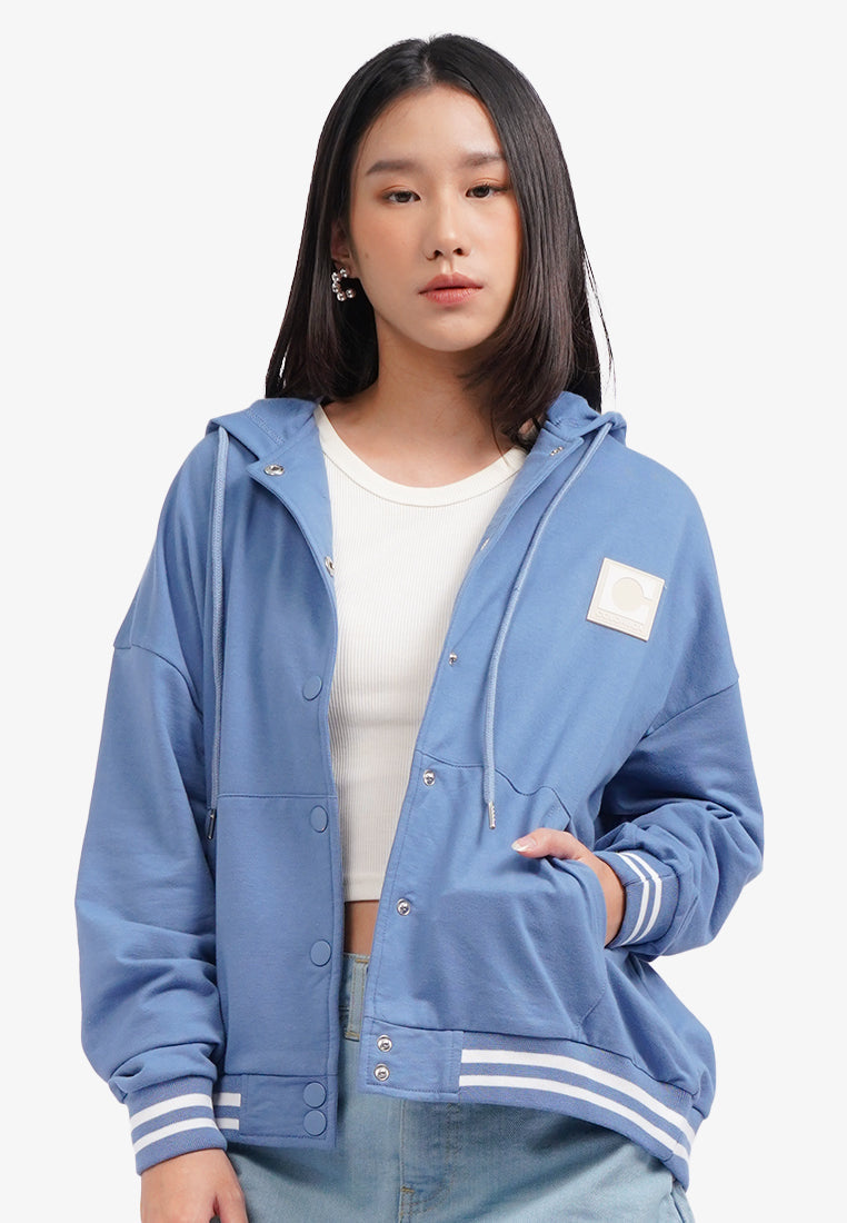 Button Up Hoodie Jacket Blue – COLORBOX - Indonesia