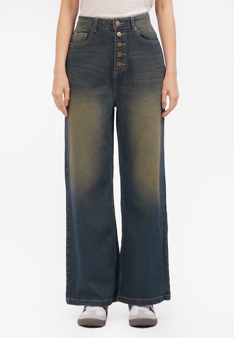 Button Up Denim Pants Black – COLORBOX - Indonesia