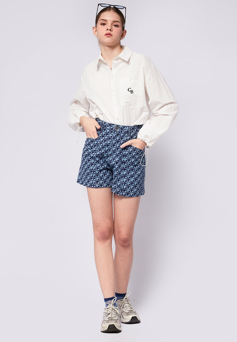 Printed Denim Shorts – COLORBOX - Indonesia