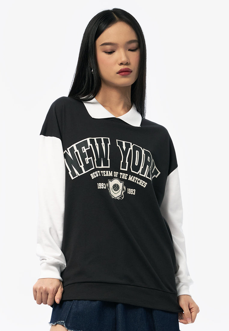 Button Up Collar Sweatshirt – COLORBOX - Indonesia