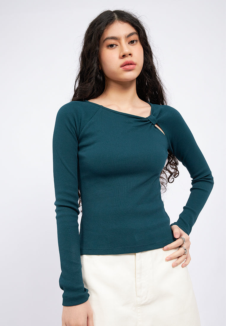 Cut Out Details Long Sleeve Top – COLORBOX - Indonesia