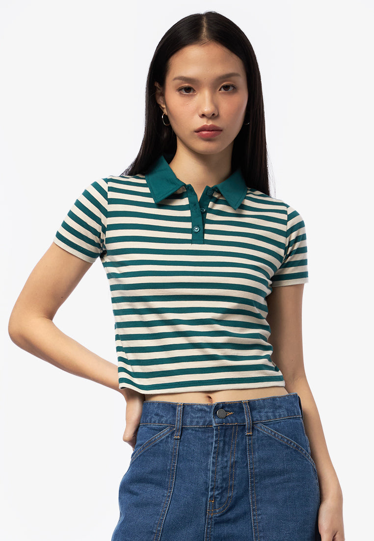 Short Sleeve Stripe Polo Top – COLORBOX - Indonesia