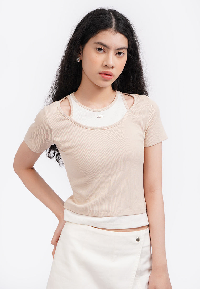 Double Layered Short Sleeve Top – COLORBOX - Indonesia