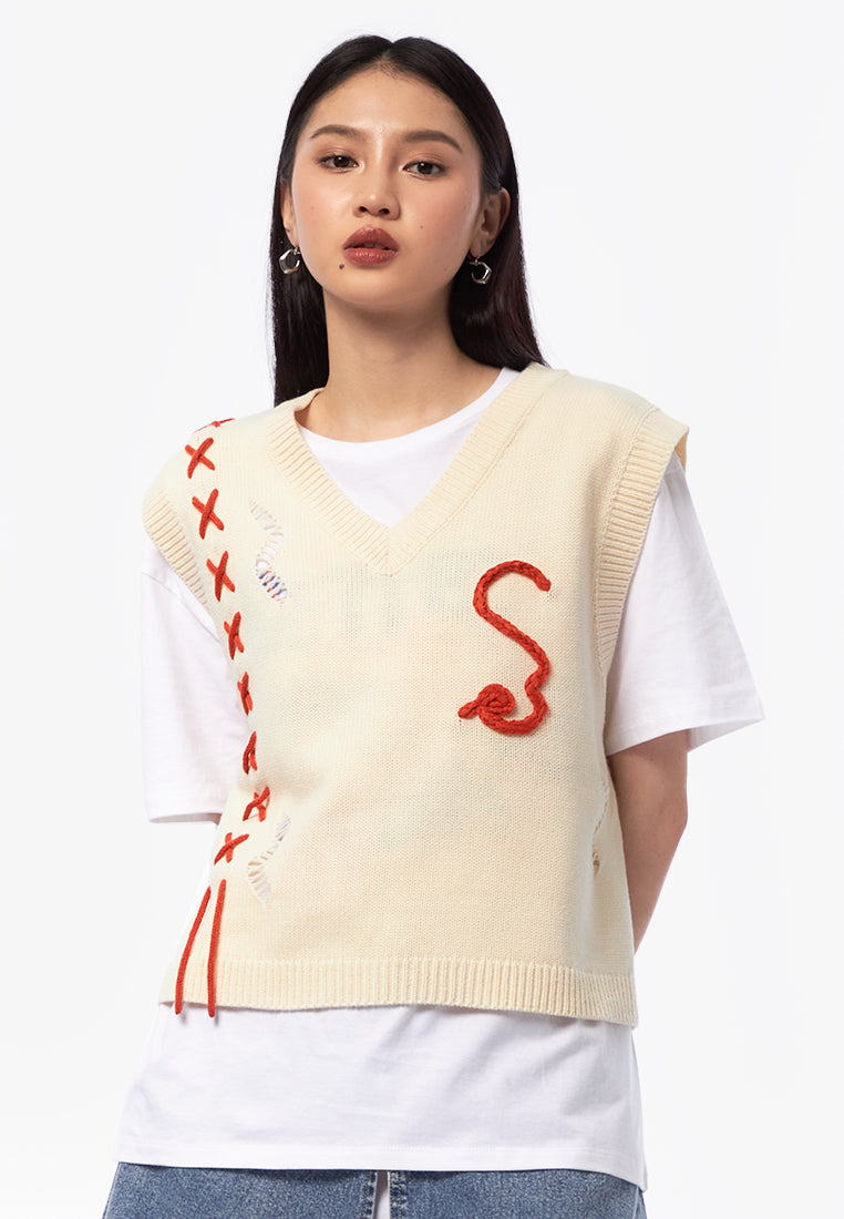 Lace Up Oversized Vest – COLORBOX - Indonesia