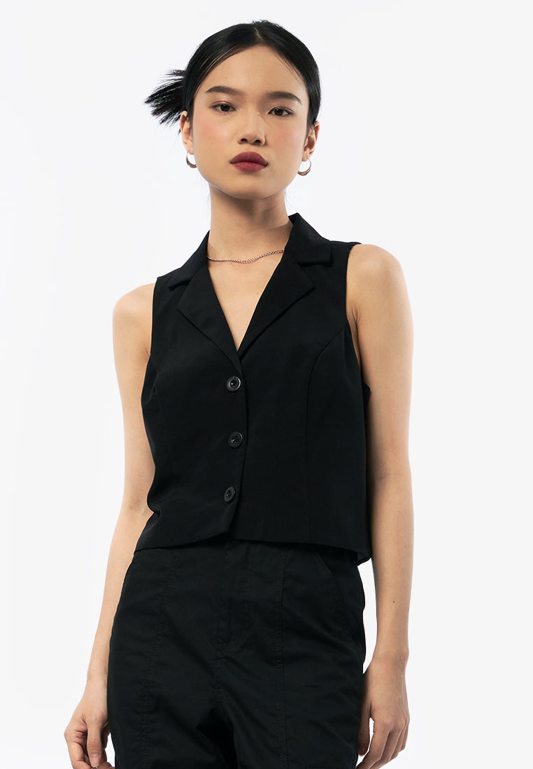 Halter Neck Crop Vest – COLORBOX - Indonesia