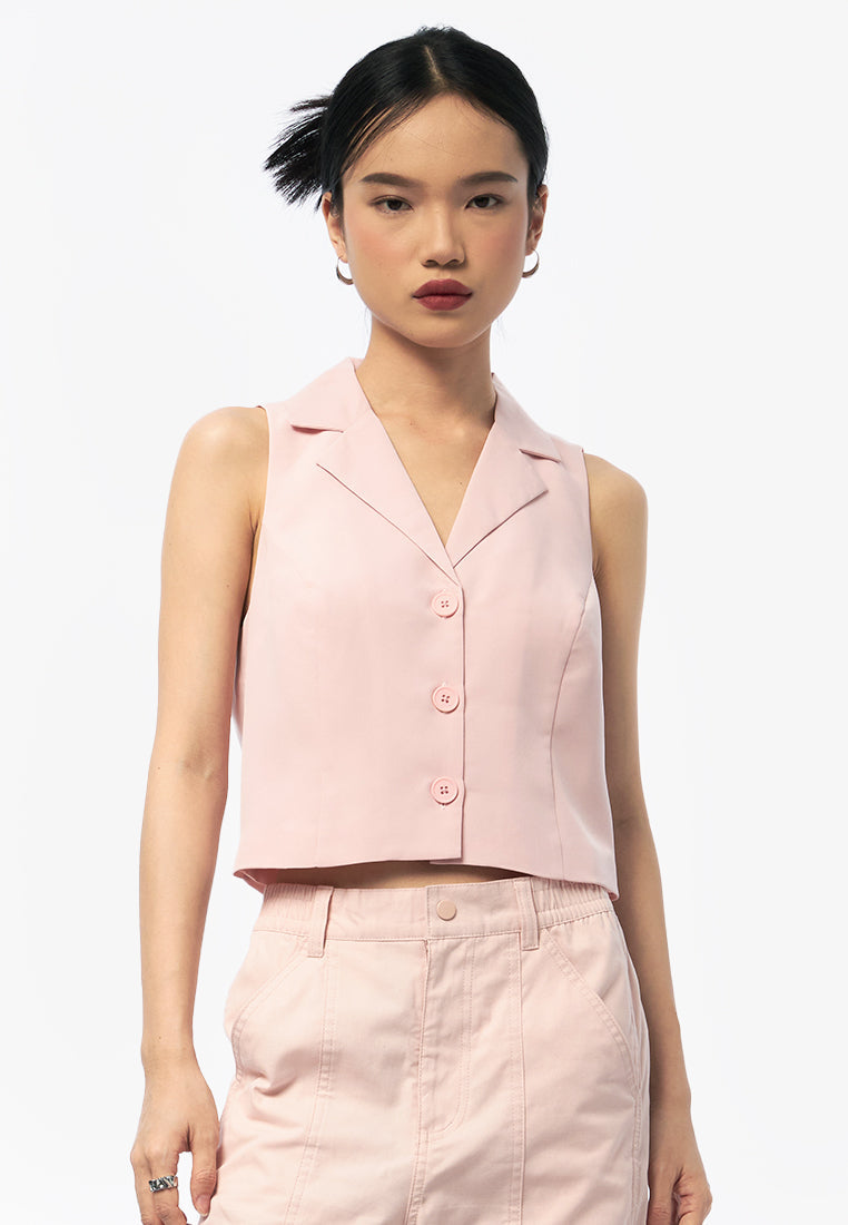 Halter Neck Crop Vest – COLORBOX - Indonesia