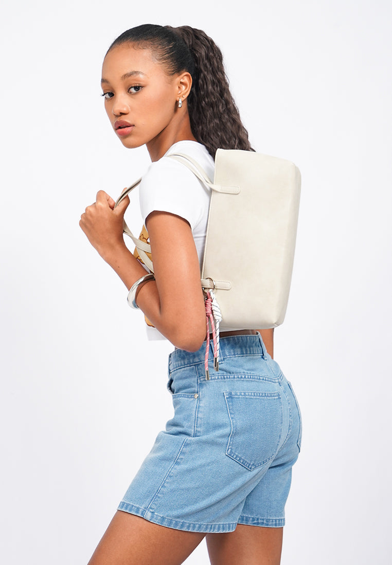 Off White Shoulder Bag with Charm – COLORBOX - Indonesia