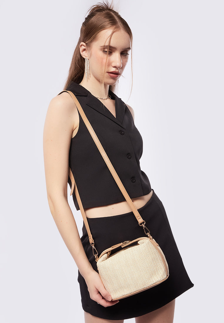 Ecru Woven Hand Bag – COLORBOX - Indonesia