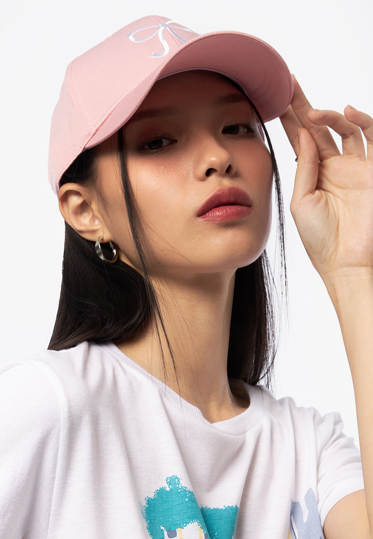 Soft Pink Embroidery Cap – COLORBOX - Indonesia