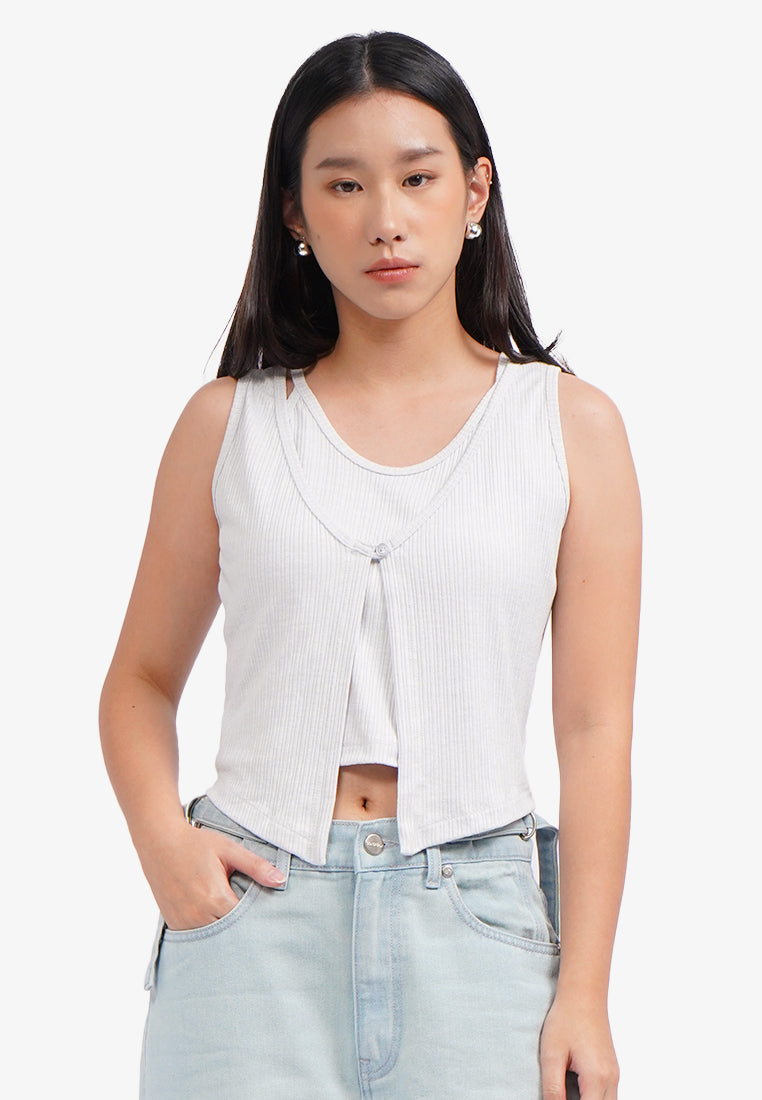 Double Layered Sleeveless Top – COLORBOX - Indonesia