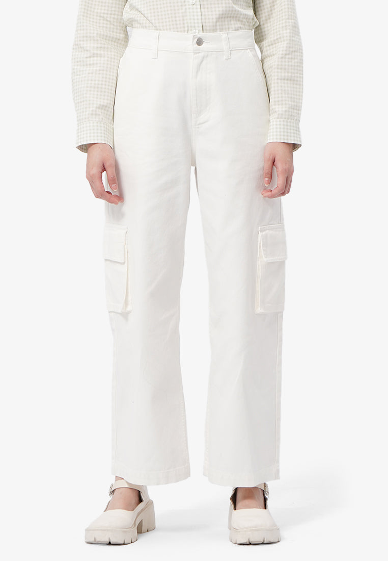 Wide Leg Cargo Pants Off White – COLORBOX - Indonesia
