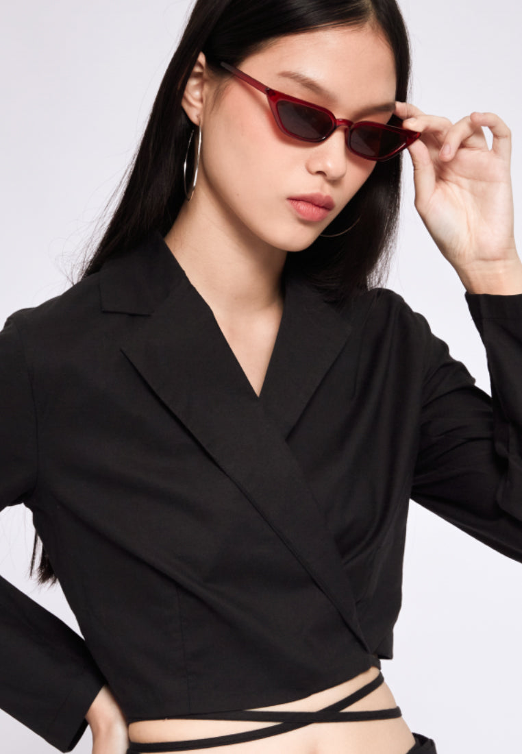 Cropped Blazer with Straps – COLORBOX - Indonesia