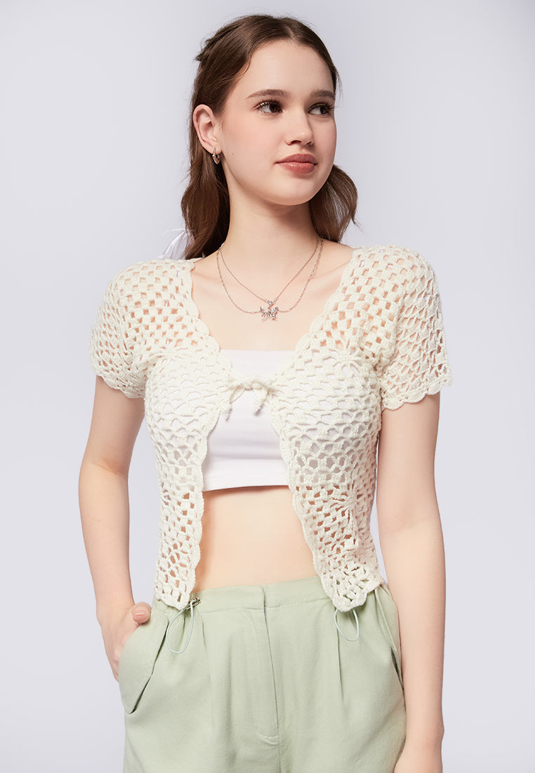 Short Sleeve Crochet Top – COLORBOX - Indonesia