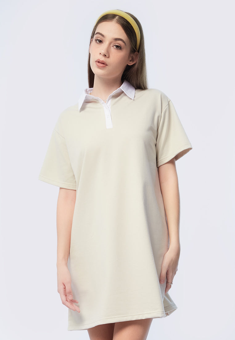 Contrast Mini Polo Dress – COLORBOX - Indonesia
