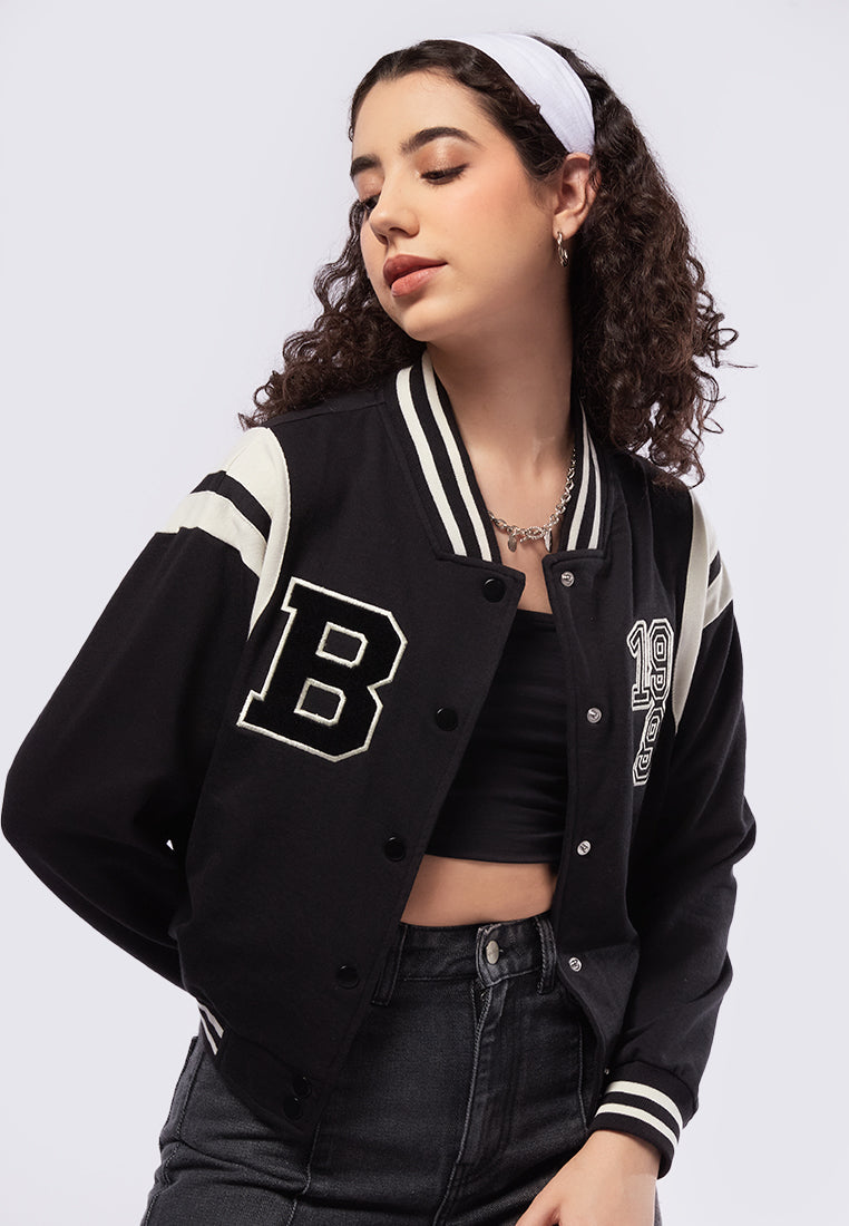 Cropped Varsity Jacket – COLORBOX - Indonesia