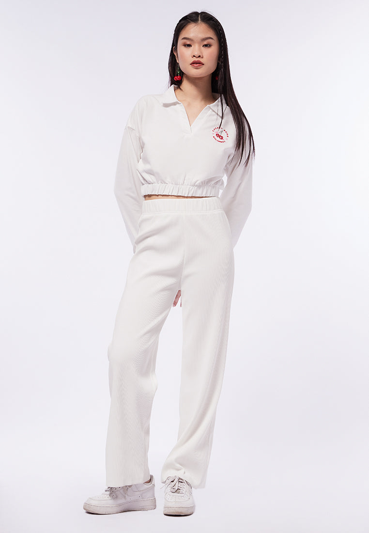 Wide Leg Rib Pants – COLORBOX - Indonesia