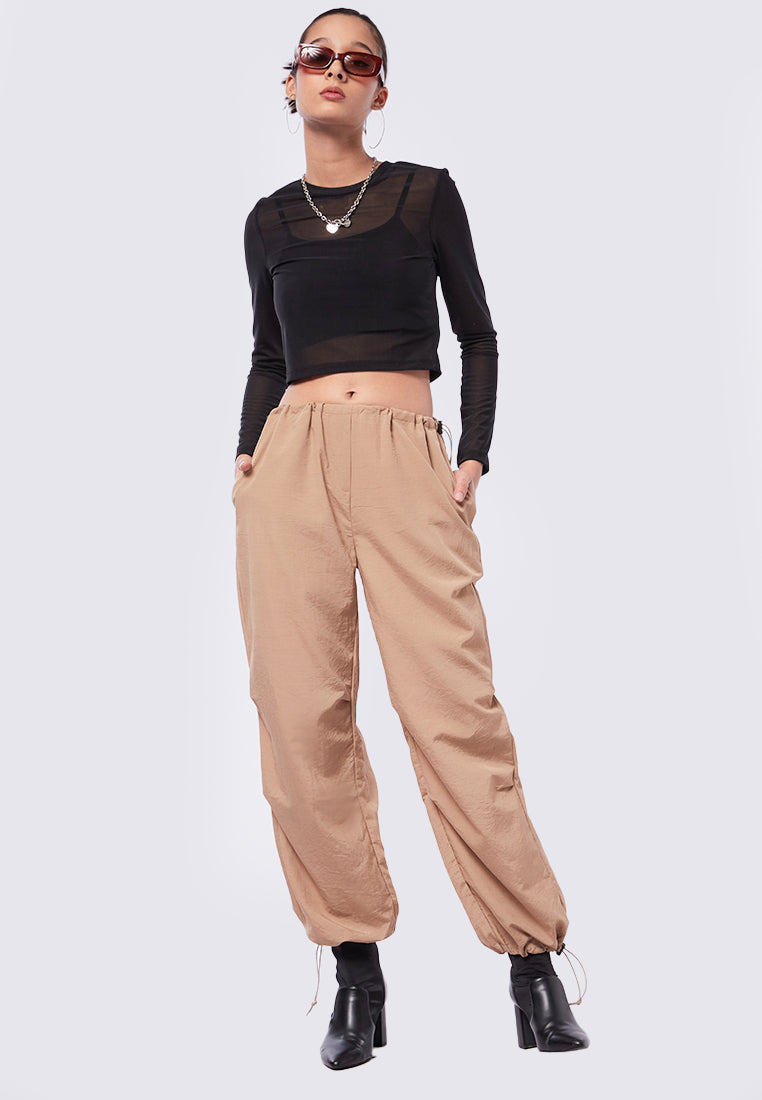 Parachute Pants with Drawstring Details – COLORBOX - Indonesia