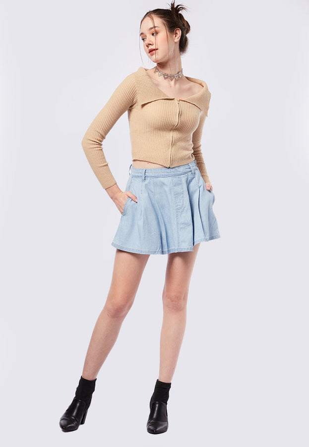 Super Mini Denim Skort – COLORBOX - Indonesia