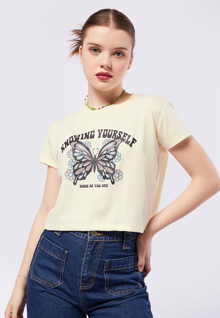Short Sleeves Graphic Crop T-Shirt – COLORBOX - Indonesia