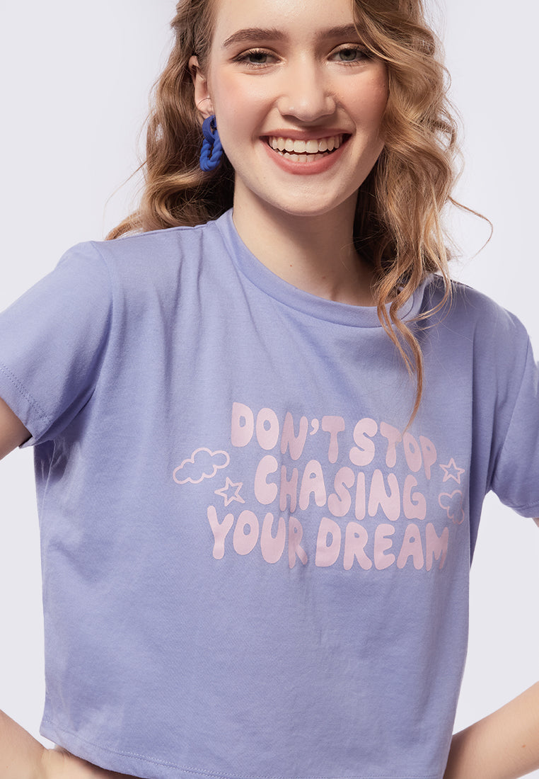 Graphic Short Sleeve Crop T-Shirt – COLORBOX - Indonesia