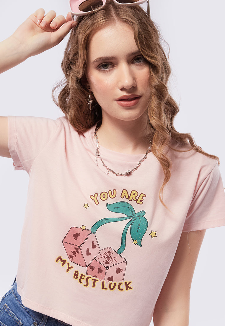 Graphic Short Sleeve Crop T-Shirt – COLORBOX - Indonesia
