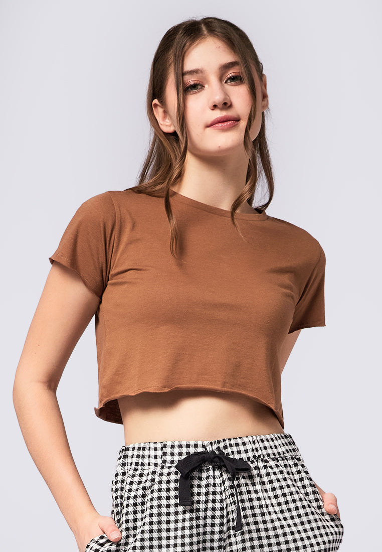 Basic Short Sleeve Crop T-Shirt – COLORBOX - Indonesia