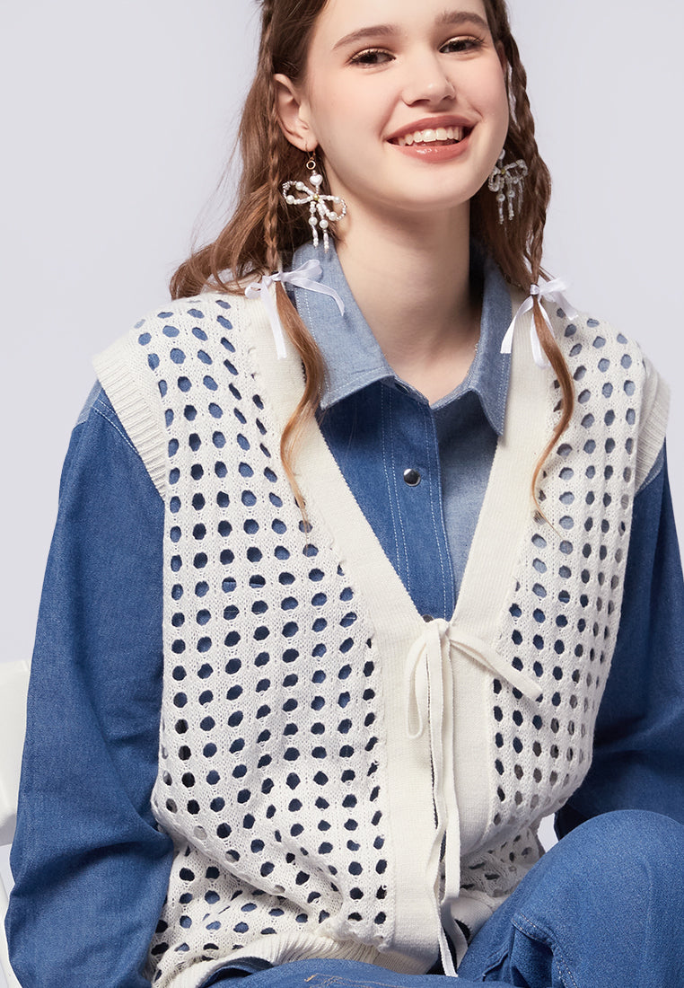 Regular Fit Crochet Vest – COLORBOX - Indonesia