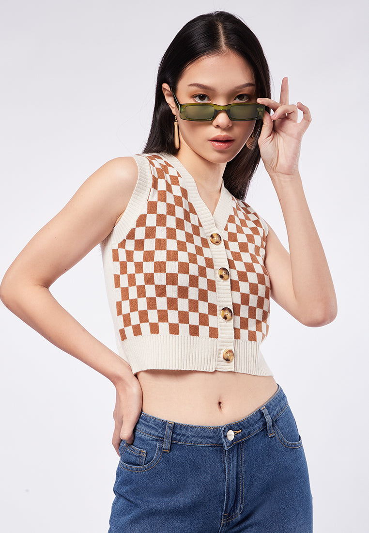 Button up Knit Vest – COLORBOX - Indonesia