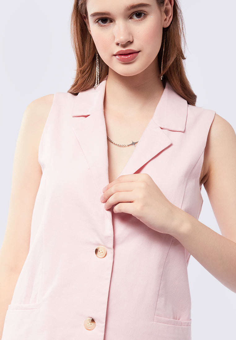 Sleeveless Buttoned Vest – COLORBOX - Indonesia