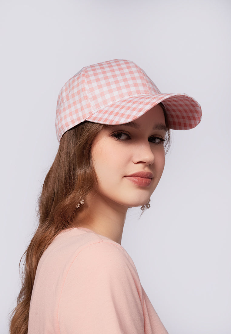 Salmon Gingham Cap – COLORBOX - Indonesia