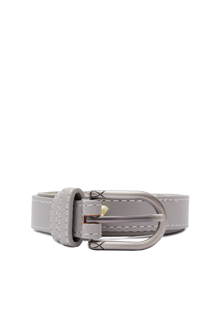 Grey Leather Belt – COLORBOX - Indonesia