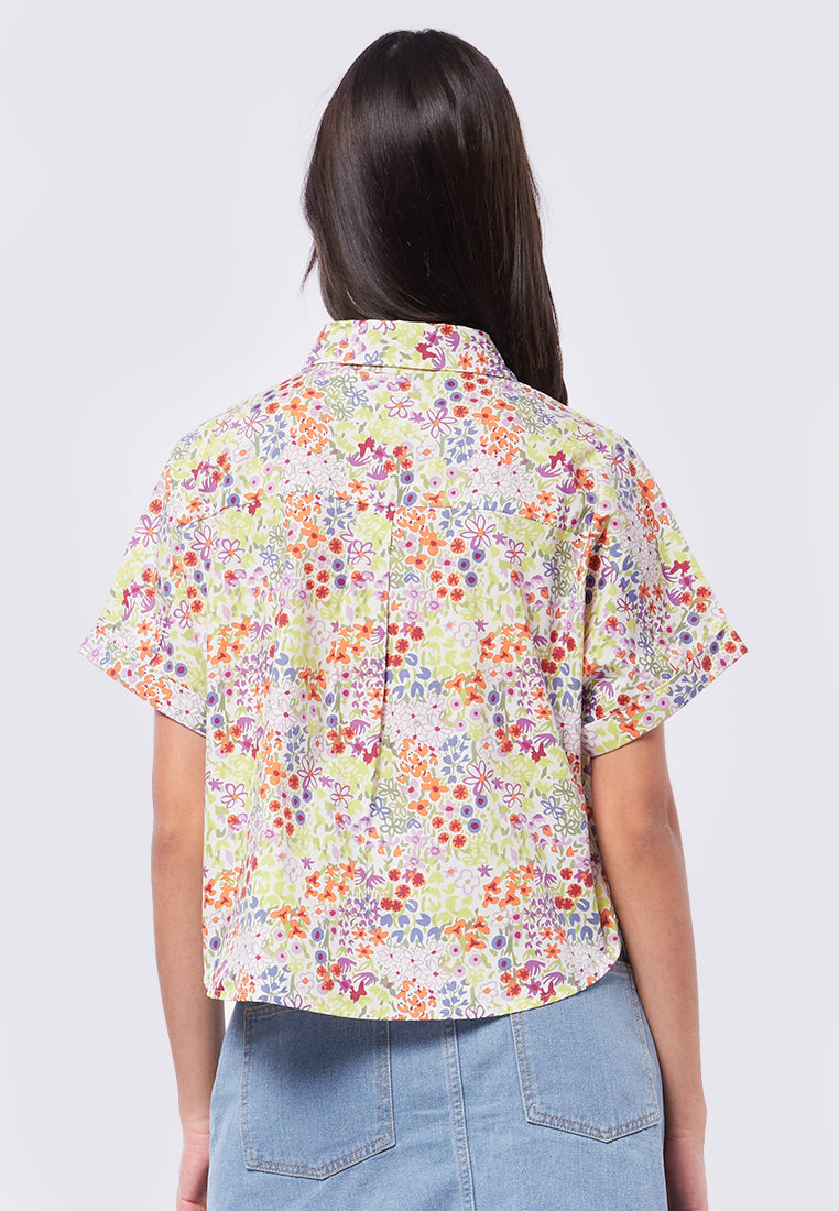 Printed Short Sleeve Boxy Shirt – COLORBOX - Indonesia