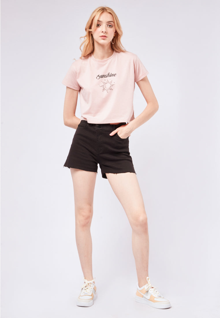 Asymmetric Fitted Denim Shorts – COLORBOX - Indonesia