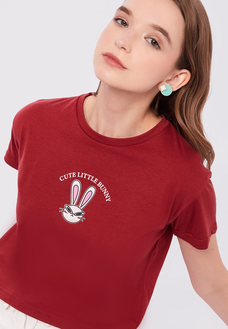 Short Sleeve Graphic Crop T-Shirt – COLORBOX - Indonesia