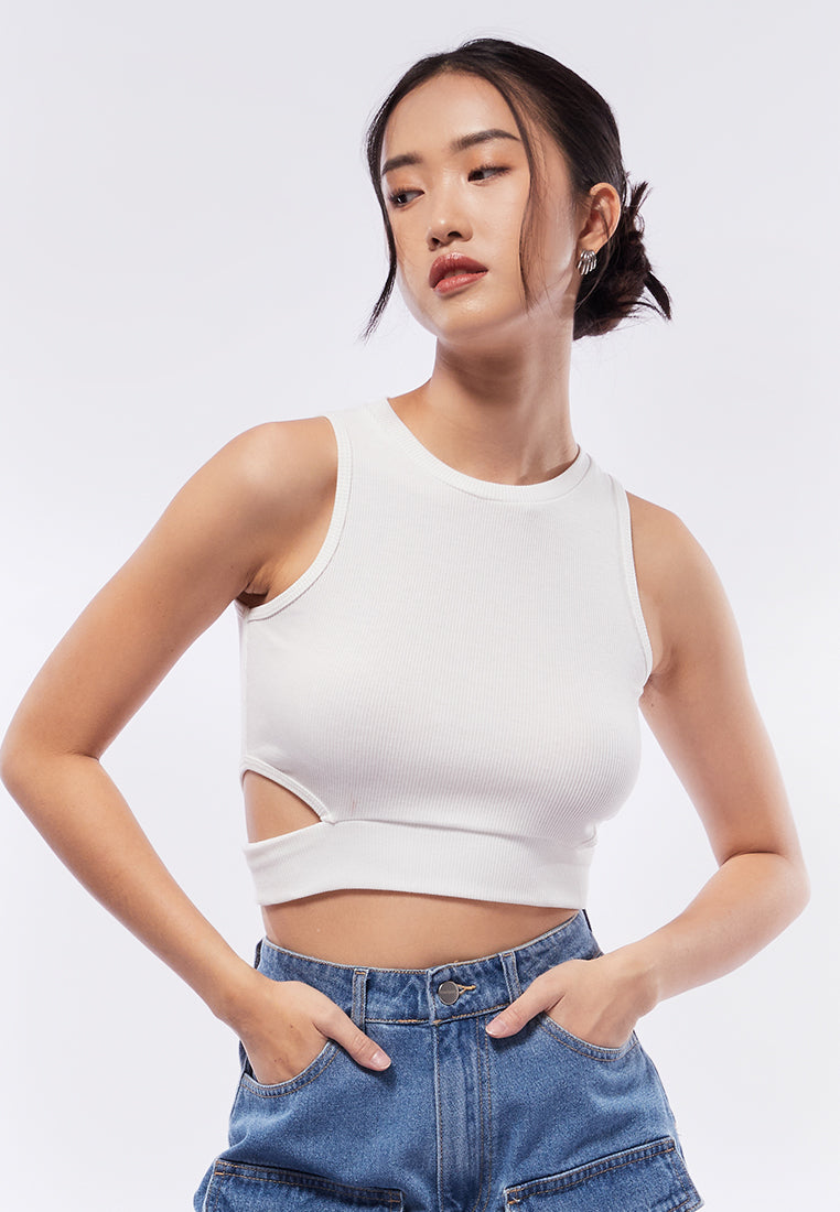 Cut Out Crop Sleeveless Top – COLORBOX - Indonesia