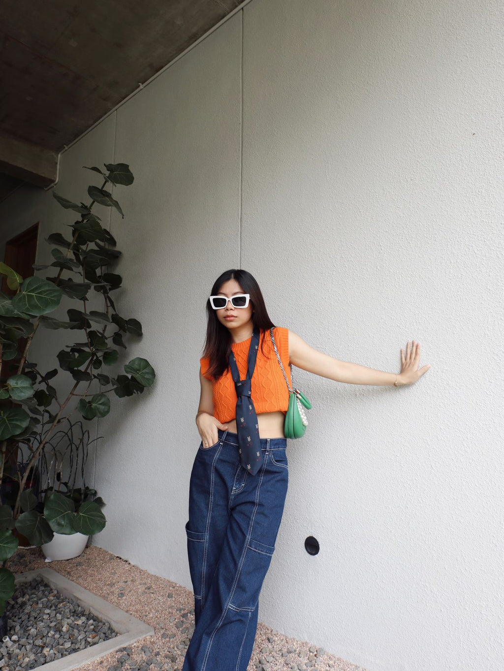 High Waist Colorblock Denim Pants – COLORBOX - Indonesia